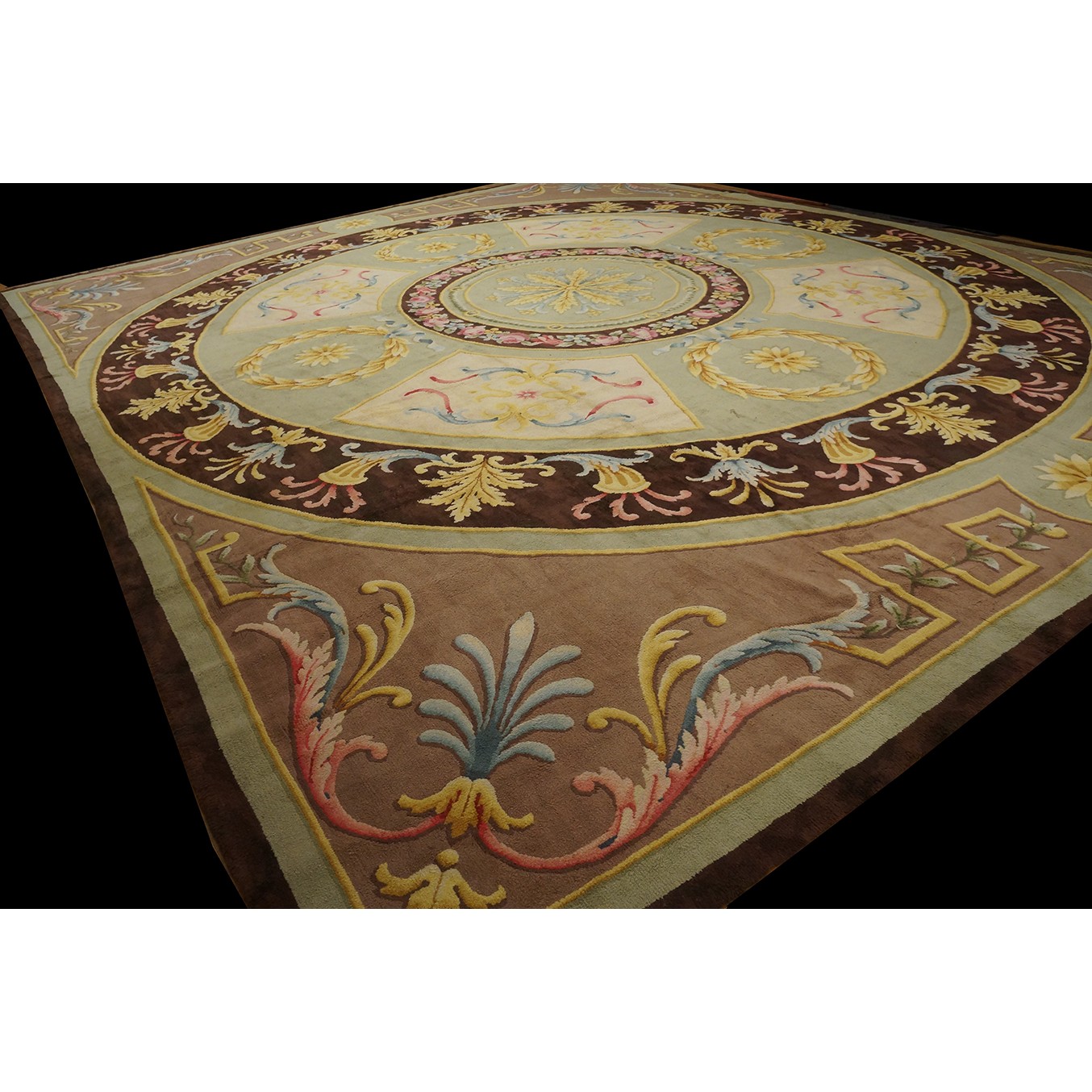 Antique Savonnerie Rug - 40-2990 | European | 16' x 19' | Green, Origin ...