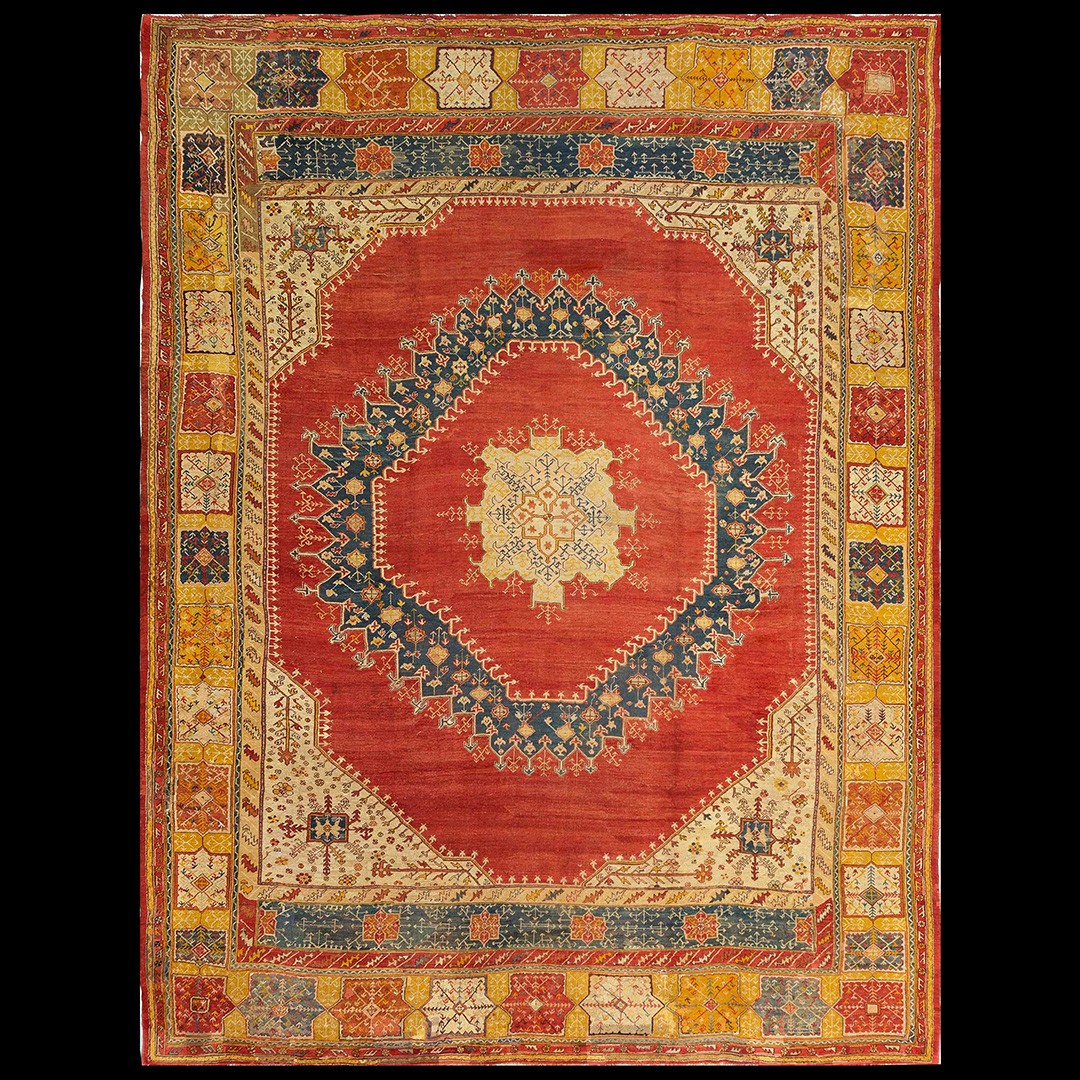 Antique Oushak Rug - 40-3228 | Turkish Decorative | 17' 6" x 22' | Red ...