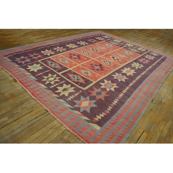 Antique Dhurrie - Cotton Rug - 20-2004 | Indian | 9' 7" x 12' 4 ...