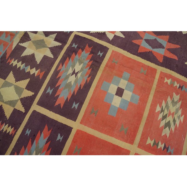 Antique Dhurrie - Cotton Rug - 20-2004 | Indian | 9' 7" x 12' 4 ...